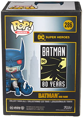 Funko 37253 POP Vinyl: Heroes 80th-Red Rain Batman (1991) Collectible Figure, Multicolour, us one-Size