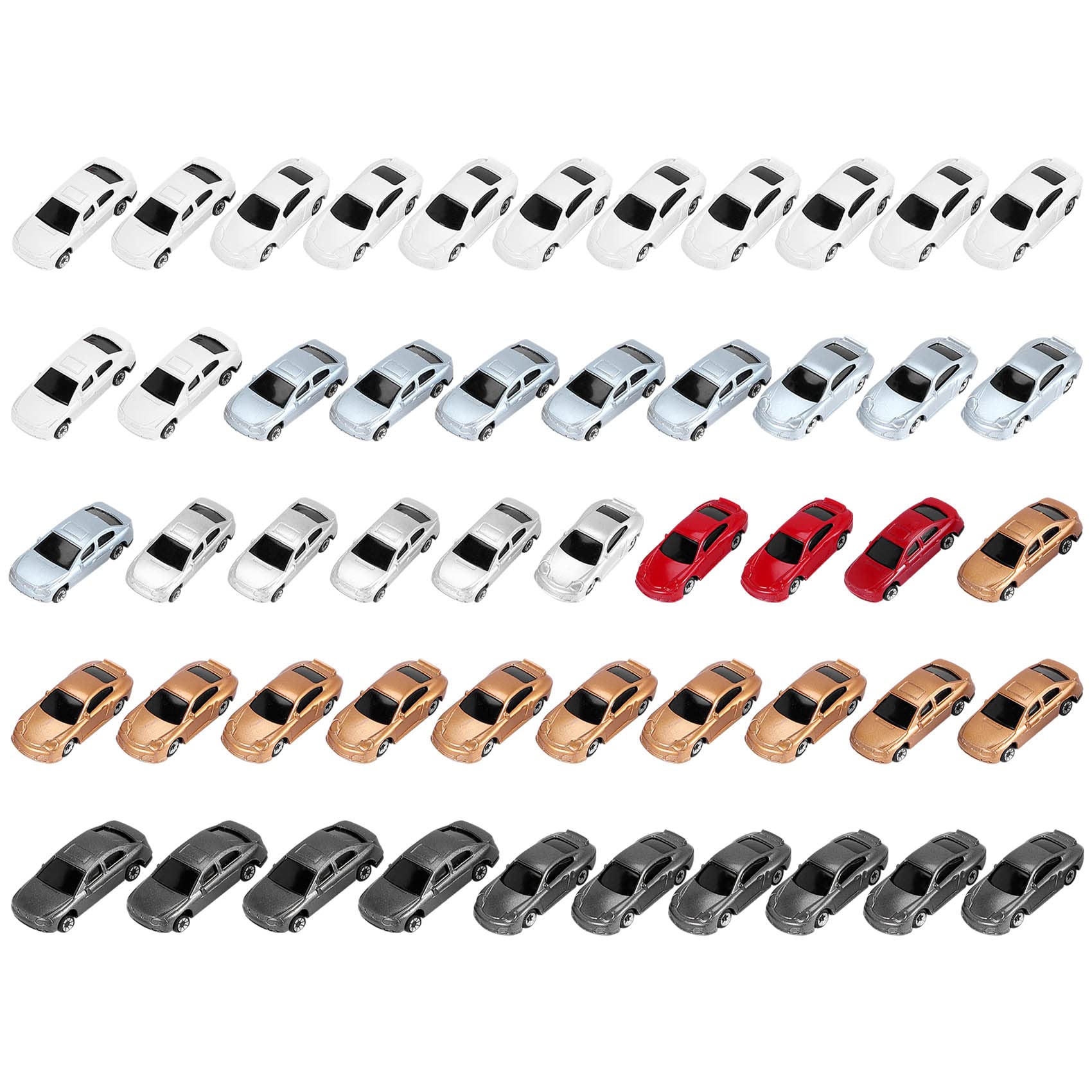 Limnyves 50Pcs 1:87 HO Scale Model Car Painted Car Models HO//N Scale Railway Modeling Making Mat (500173608)