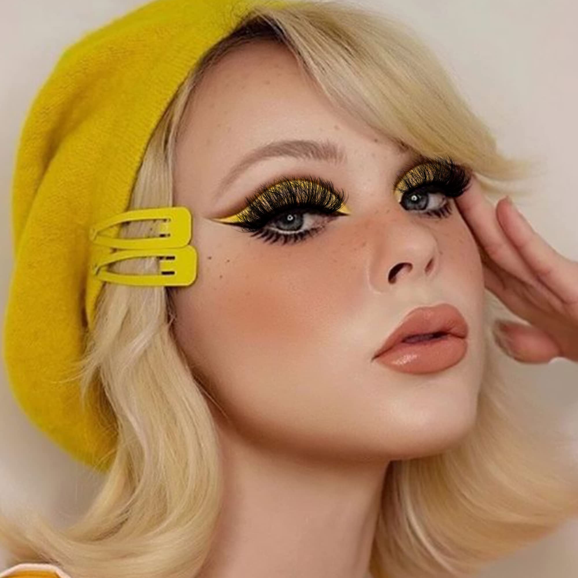 Lashes Mink Fluffy 8D Volume Eyelashes Faux Mink Dramatic Thick Strip False Eyelashes 25MM Long Wispy Eye Lash 8 Pairs Pack