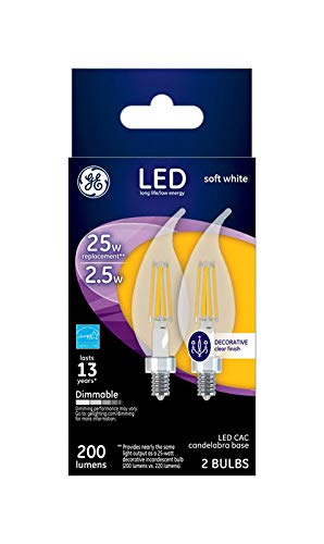 GE CAC E17 (Intermediate) LED Bulb Soft White 25 Watt Equivalence 2 pk - Case of: 66