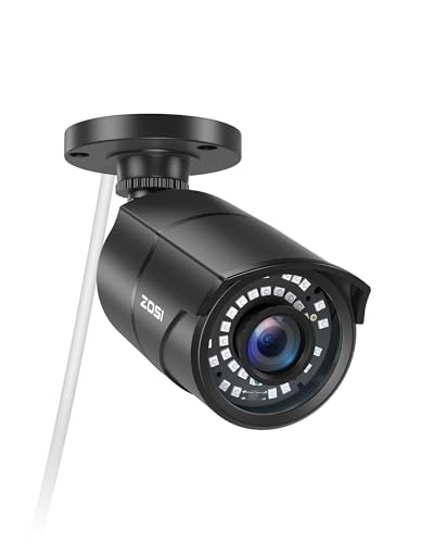 ZOSI 5MP 3K Add-on Security POE Camera, 2880 x 1620 Indoor Outdoor Bullet IP Camera, 120ft Night Vision, 3.6mm Lens, 95°View Angle, IP66 Weatherproof (Only Work with ZOSI PoE NVR)
