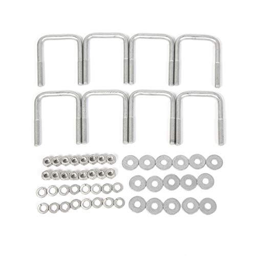 MEILIANJIA (8) Boat Trailer U-Bolt Galvanized Square 1/2" Dia x 3 1/16" x4 5/16"