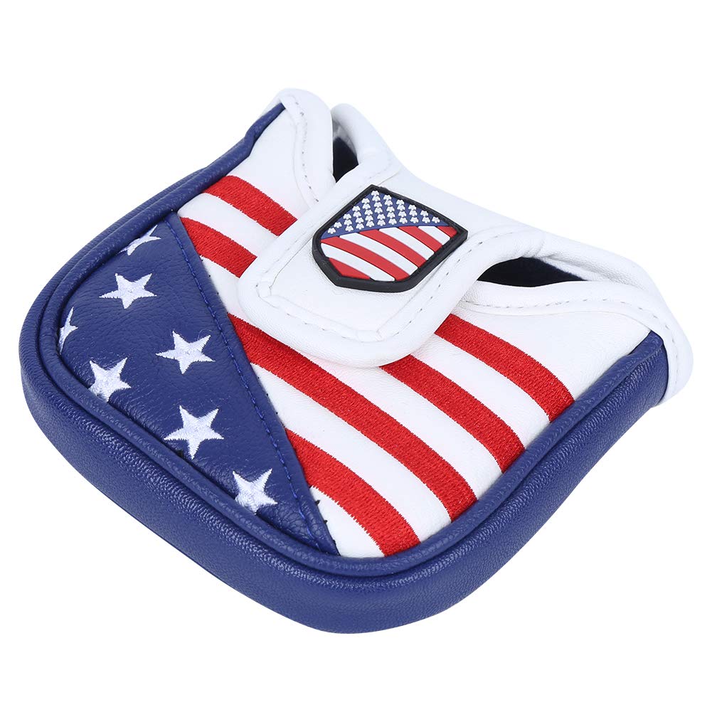Golf Putter Cover, Waterproof Mallet Putter Cover Square with Embroidery Pattern for Golf Putter(Small square/13 * 11 * 3cm)