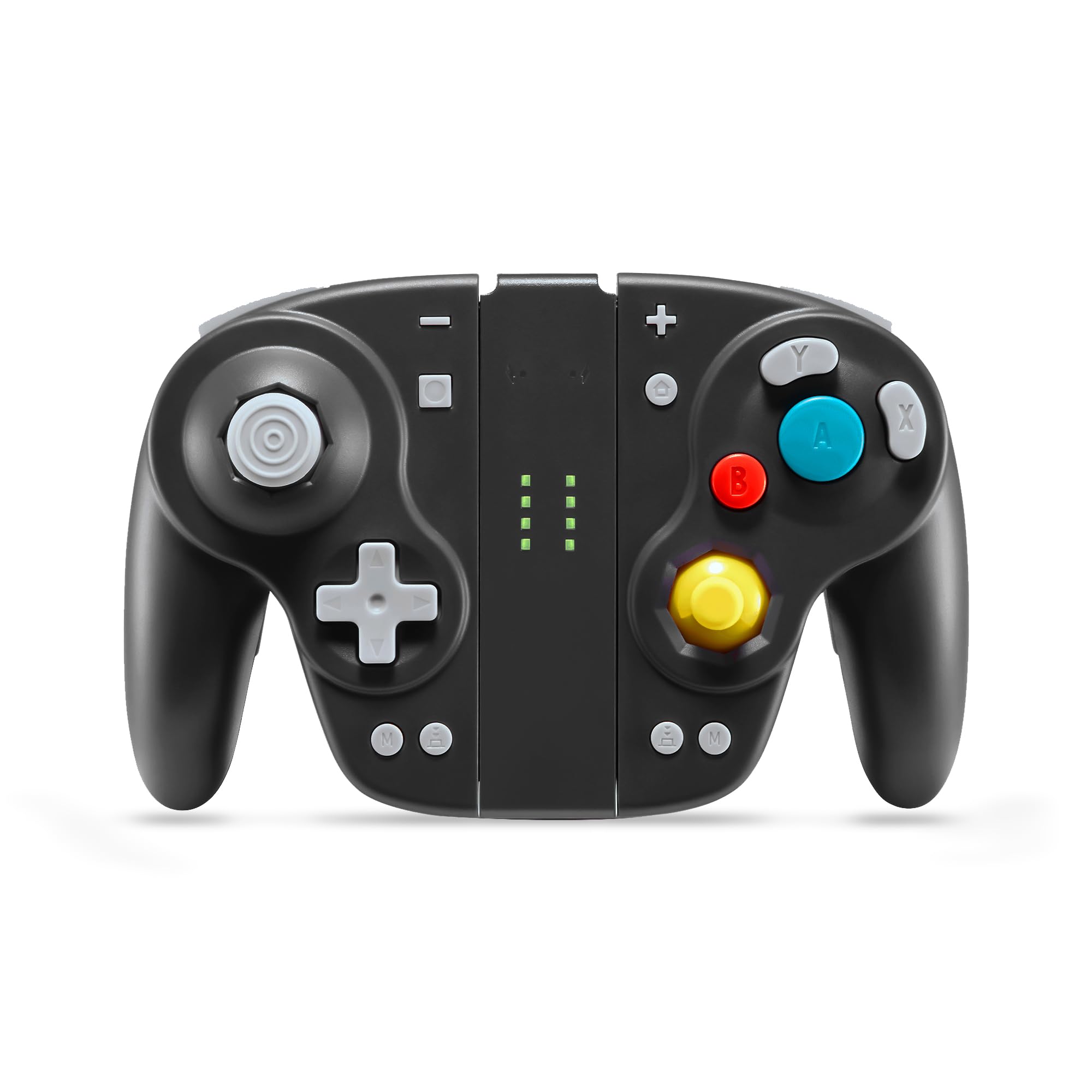DOYOKY Hall Effect Joypad Retro Gamecube Style Wireless Controller for Switch/Switch OLED, Switch Controllers with Hall Effect Joystick/Replaceable Thumbsticks/Map Button/Turbo/6-Axis/Vibration(Black)