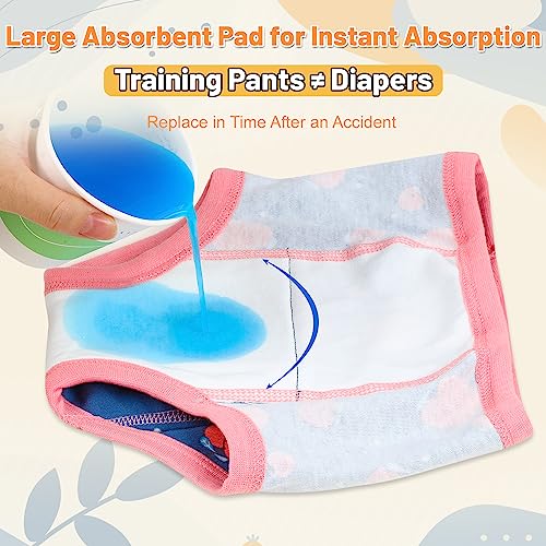 MOEMOE BABY Potty Training Pants Potty Training Underwear for Girls and Boys Cotton Toddler Training Underwear 2-6T