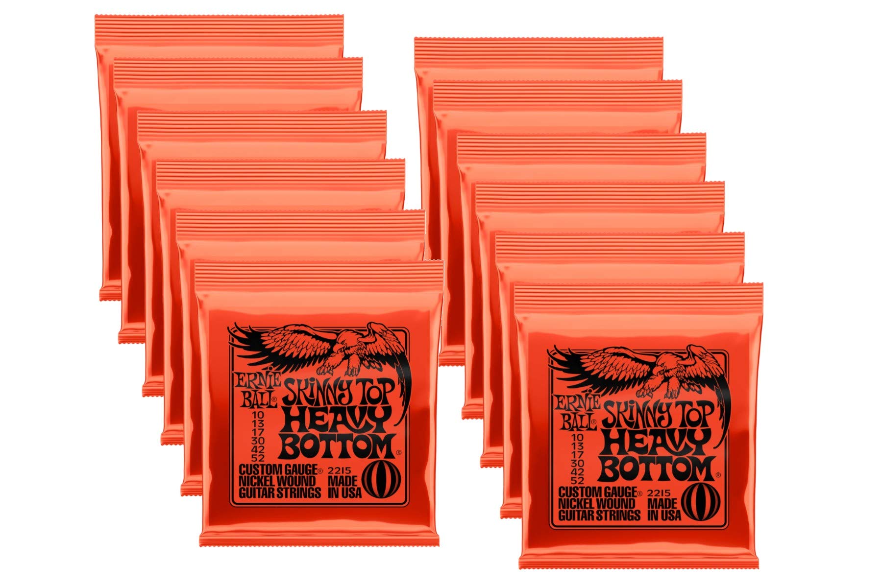 Ernie Ball 2215 Skinny Top/Heavy Bottom Slinky Nickel Wound Strings - 12 PACK
