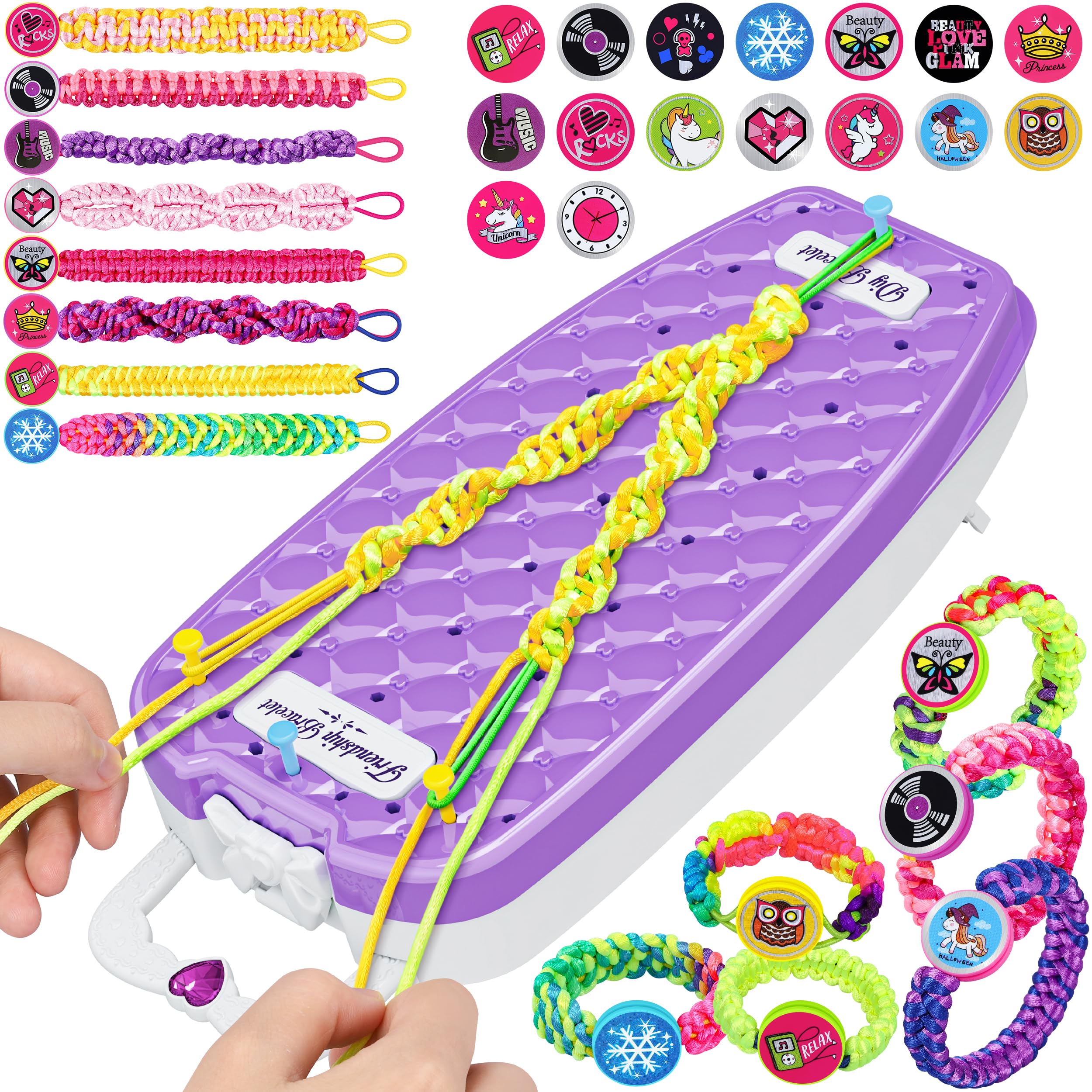 Dpai Friendship Bracelet Making Kit for Girls,DIY Arts and Crafts Toys,Jewelry String Maker Kit,The Best Birthday Gifts Ideas for Girls 6 7 8 9 10 11 12+ Years Old(Purple)