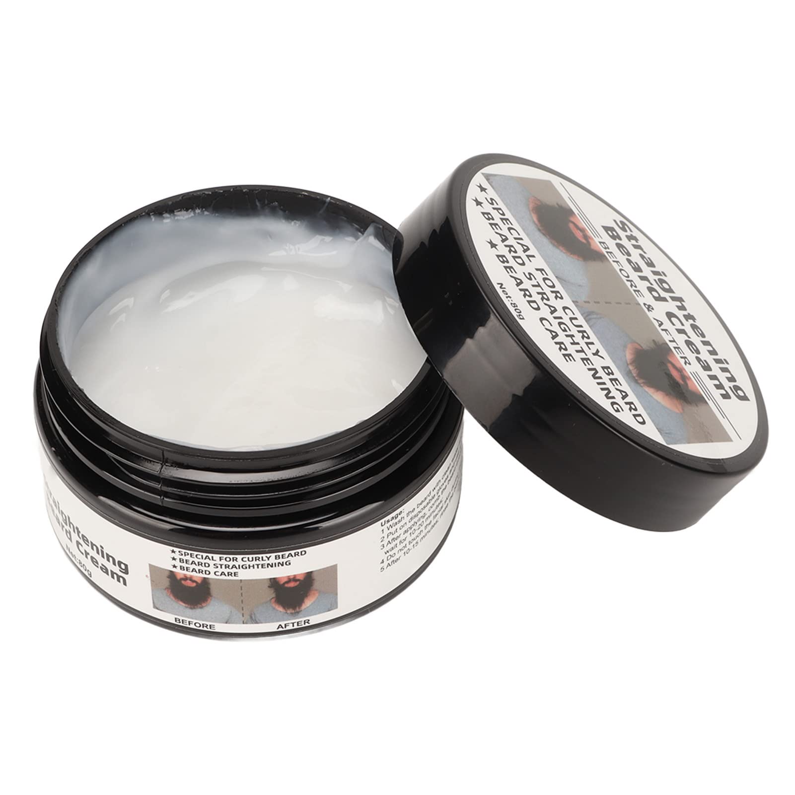Men Beard Conditioner, Moisturizing Beard Conditioner, Reducing Frizz Moisturizing Softening Straightening Beard Cream for Men 2.8oz