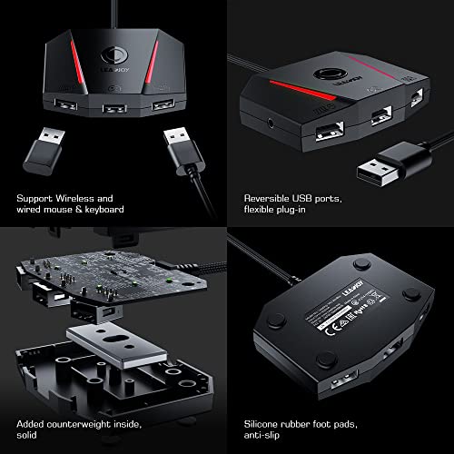 GameSir [3.5mm Earphone Port] VX2 Aimbox Multi-Platform Adapter, Wired Keyboard and Mouse Converter for Xbox One/Xbox One X/Xbox One S …