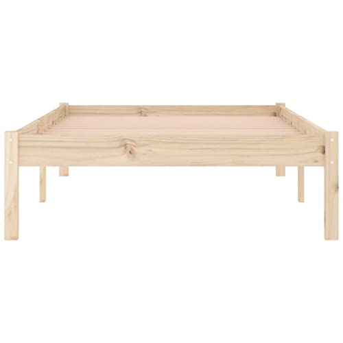 WIFESE Bed Frame 77"x41.5"x12.2" Brown Wood Twin Bed Frames Full Twin Day Bed Bedframes Queen-Size King Mattres Platform Bed Single Floating Full Size Modern Allwood Bed Frames Queen Size Full