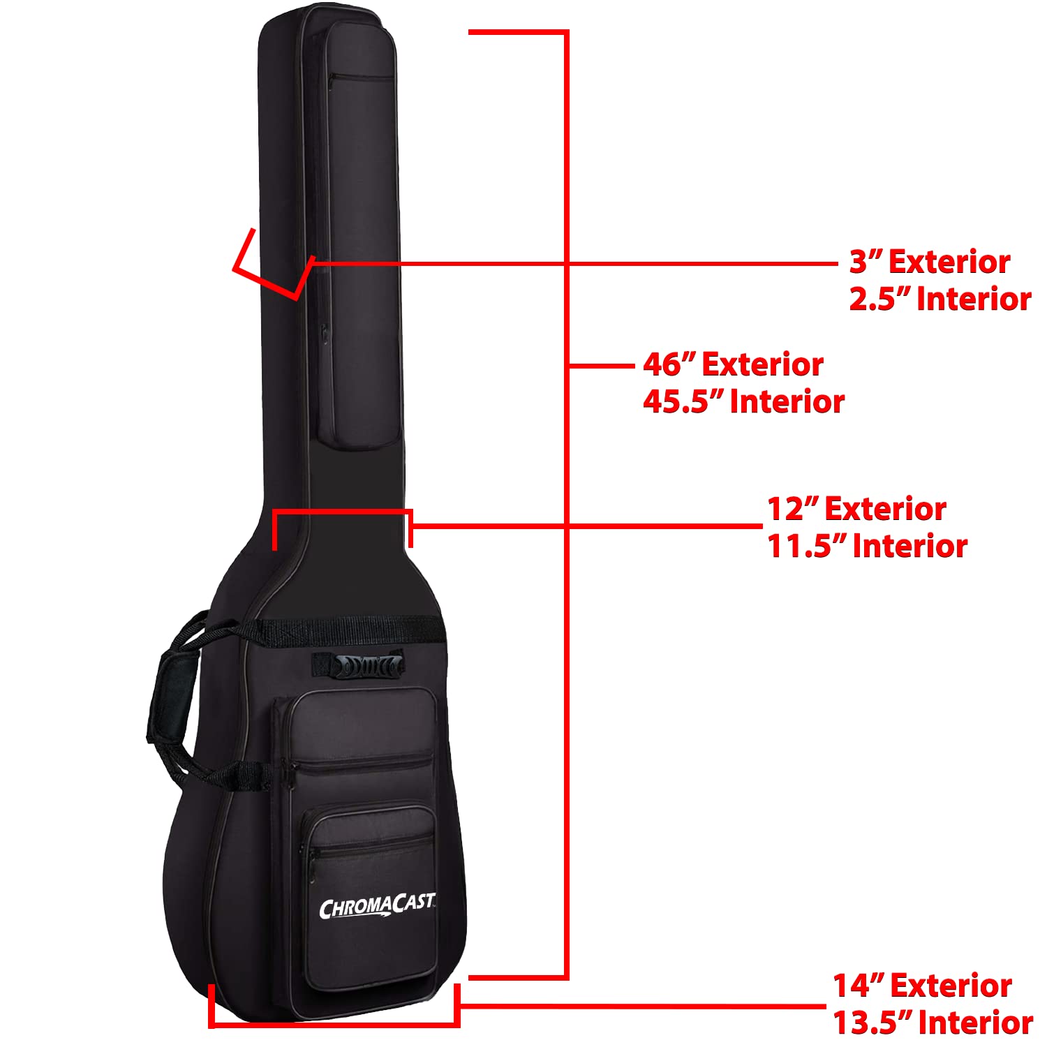 Ibanez GSR, 6-String Bass Guitar, Right, Walnut Flat (GSR206BWNF) and ChromaCast Electric Bass Guitar Padded Gig Bag (CC-BPB, Black)