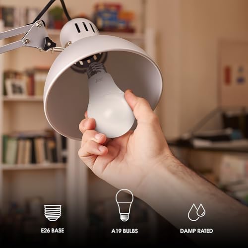 Feit Electric A19 LED Light Bulbs, 60W Equivalent, Non Dimmable, 800 Lumens, E26 Standard Base, 5000k Daylight, 80 CRI, 10 Year Lifetime, Energy Efficient, 24 Pack, A800850/10KLED/MP/24