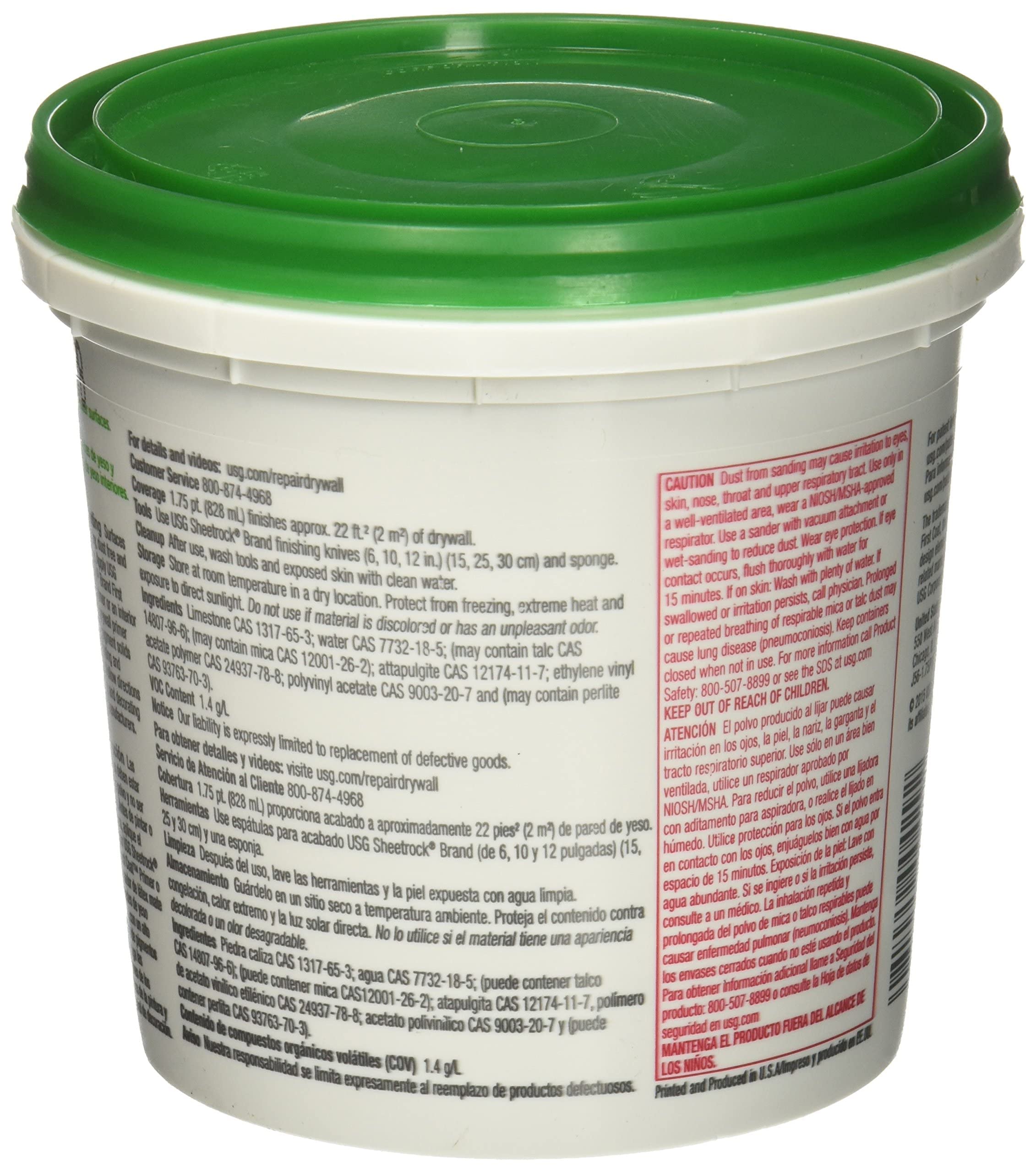 U S GYPSUM 380270072 U S Gypsum 380270 Quart Ready-To-Use Joint Compound, Off-White, 1.75 pt
