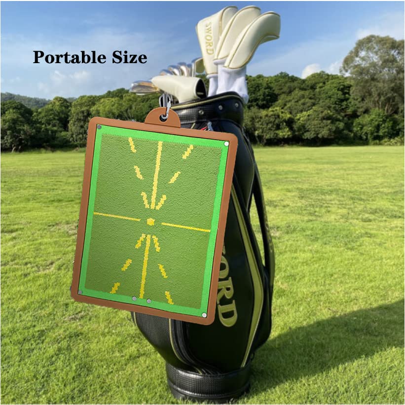 Golf Training Mat for Swing Batting Feedback | Golf Swing Mat Kit, Premium Golf Impact Mat,Indoor/Outdoor Golf Practice Hitting Aid