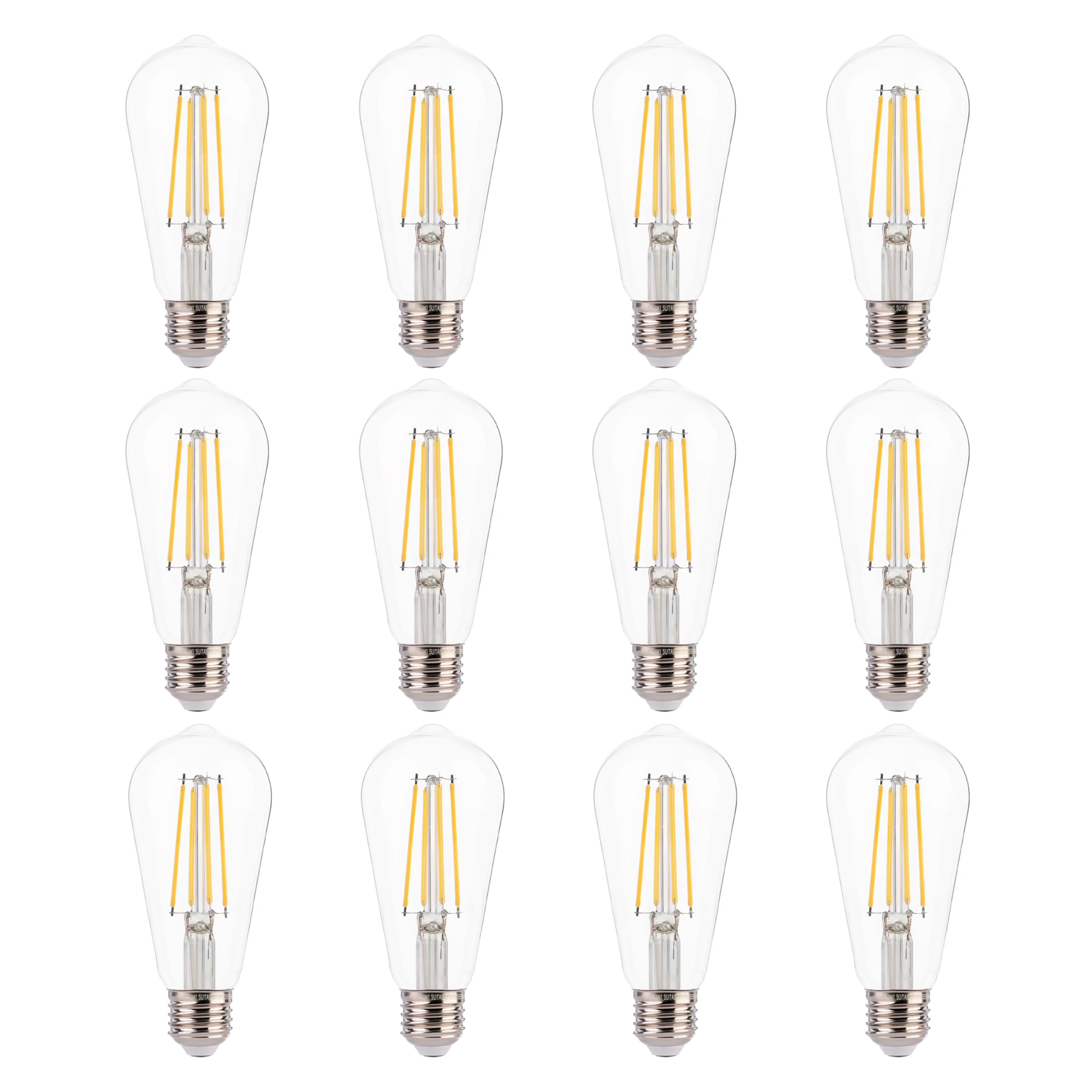FLSNT 60 Watts Equivalent LED Edison Bulbs, 6W ST19 Dimmable Vintage LED Light Bulb for Sputnik Chandelier, 2700K Soft White, E26 Base, 8 Pack