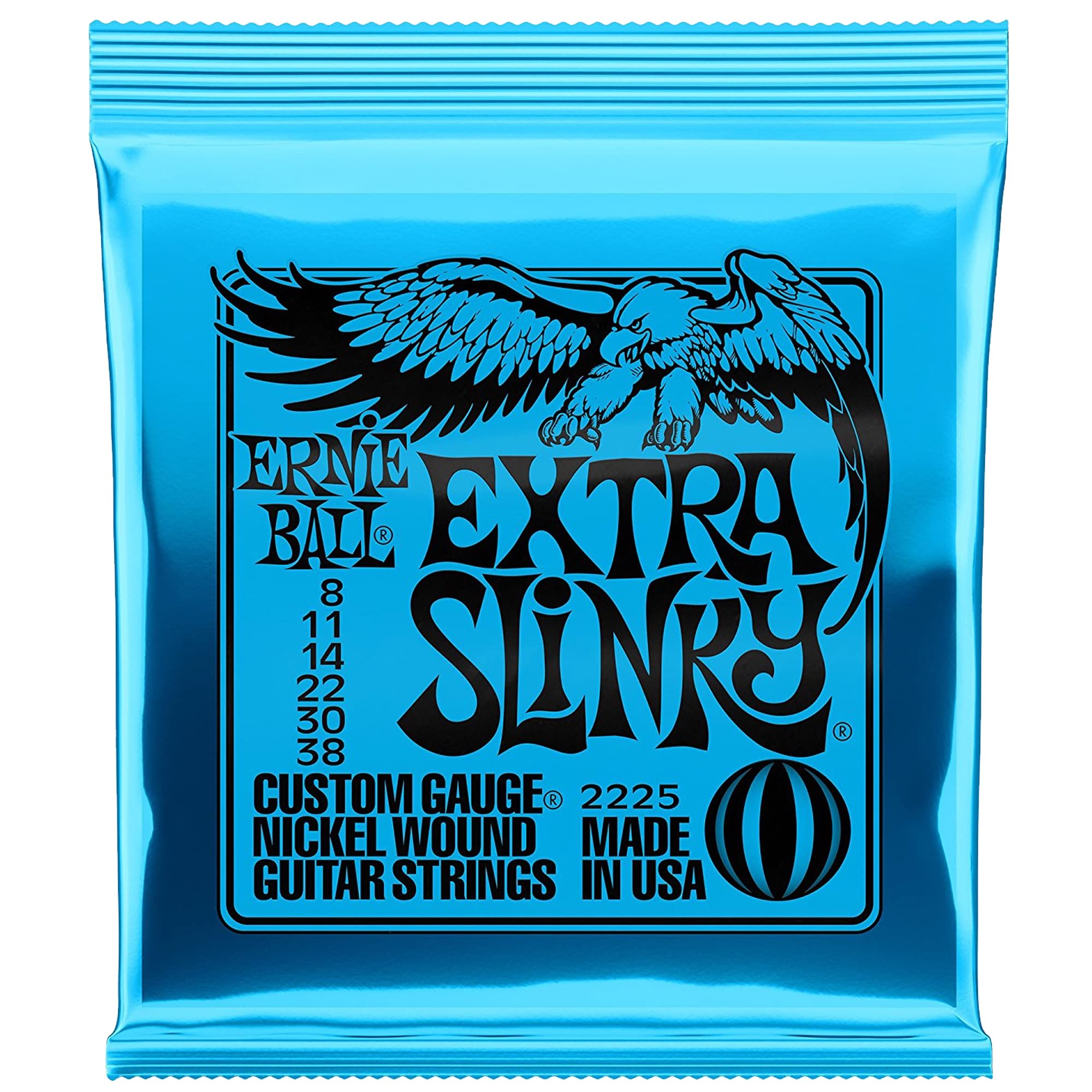 Ernie Ball 2225 Extra Slinky 8-38 (3 Pack Bundle)
