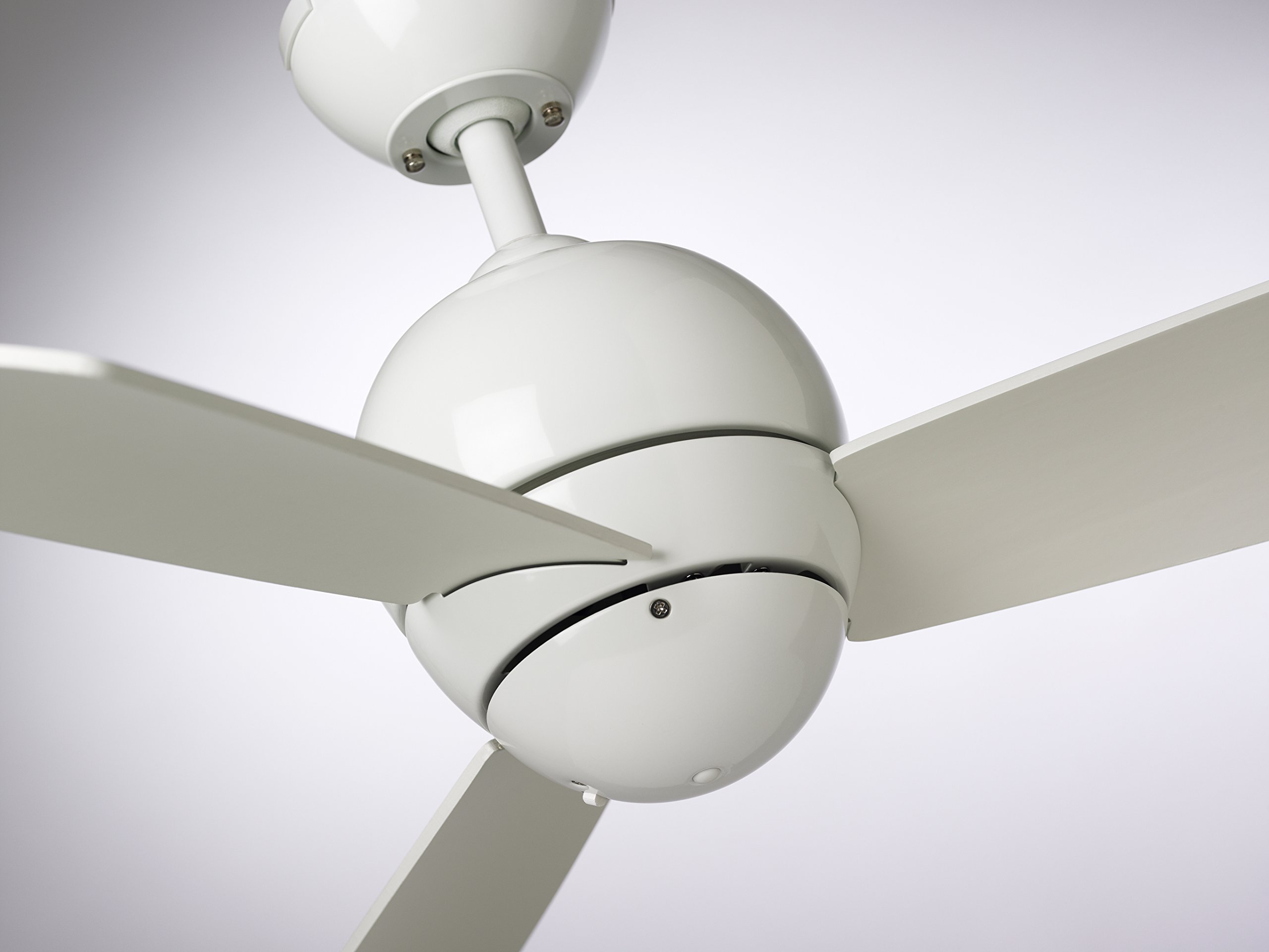 Emerson Ceiling Fans CF130WW Tilo Modern Low Profile/Hugger Indoor Outdoor Ceiling Fan, Damp Rated, 30-Inch Blades, Light Kit Adaptable, Appliance White Finish (Renewed)