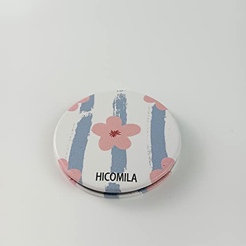 HICOMILA Personal compact mirrors , Portable for Handbag, Purse, Pocket, 3.5 inch Illuminated Folding Mirror, Handheld 2-Sided Mirror, Round