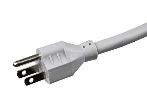 Monoprice 8 Outlet Rotating Surge Strip - UL Rated 2,160 Joules with Grounded and Protected Light Indicator, Gray