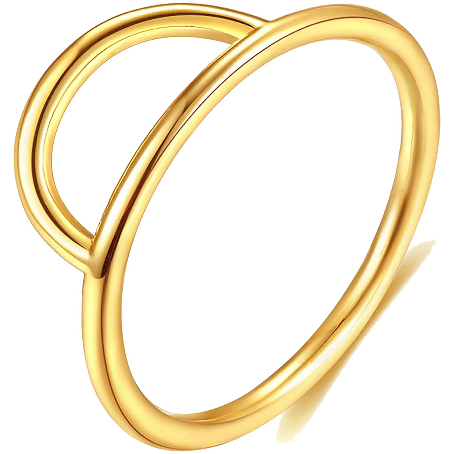 Dremmy Studios Gold Chevron Stackable Rings for Women 14K Gold Filled Tiny Dainty Handmade Knuckle Thumb V Shape Rings Minimalist Rings Engagement Wedding Band for Her