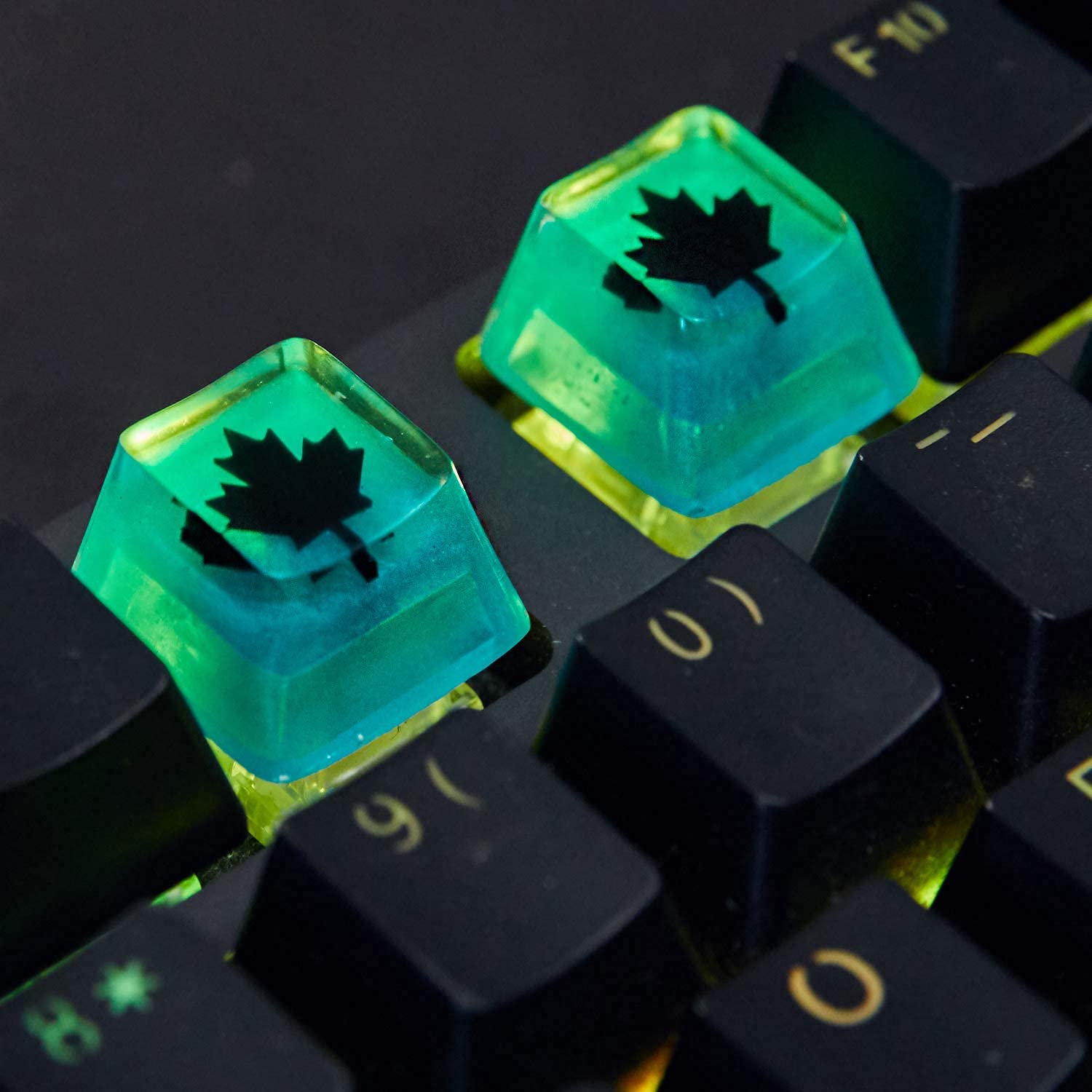Gaming Keycaps Rainbow 6 Black Ice Resin Keycaps for Cherry MX Swtiches (OEM R4)