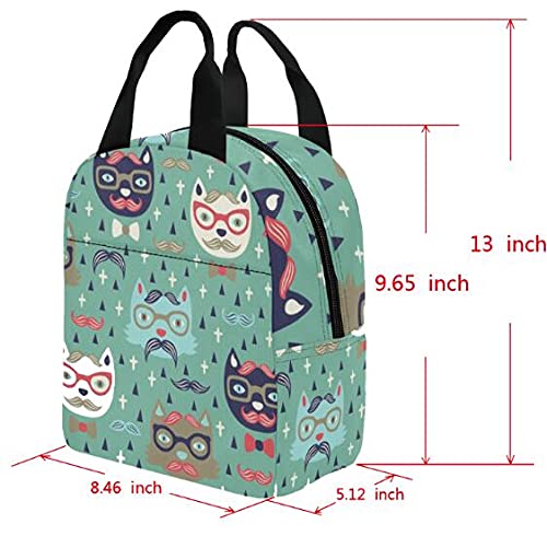 InterestPrint Personalized Dino Lunch Box Bag Custom 3D Print Dinosaur Lunch Tote Bags with Name Customized Lunchbox Bag for Men Women