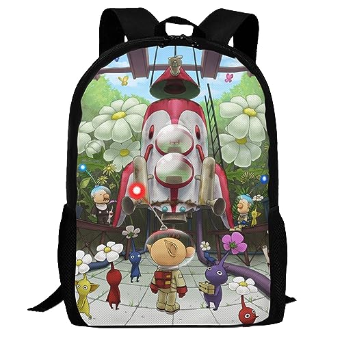 RACEK Pik-min Backpack Cartoon Laptop Backpacks Lightweight Fashion Travel Daypack Large Capacity Multifunction Adjustable Straps Bags For Women Men