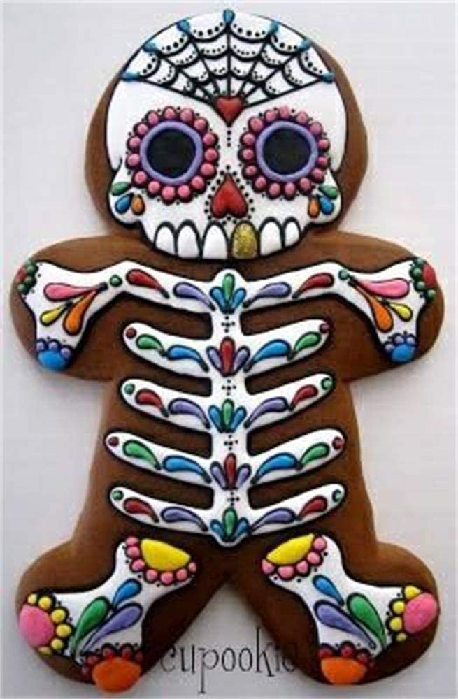 KAISHANE Halloween Skull Gingerbread Men Cookie Cutters Fondant Biscuit Pastry Cutter