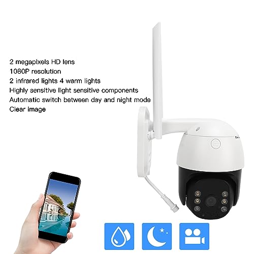 Solar Security Camera, 1080P Solar & Battery Powered Outdoor Camera with PIR Human Detection, APP Video Playback, IP66 Waterproof, for Home Security