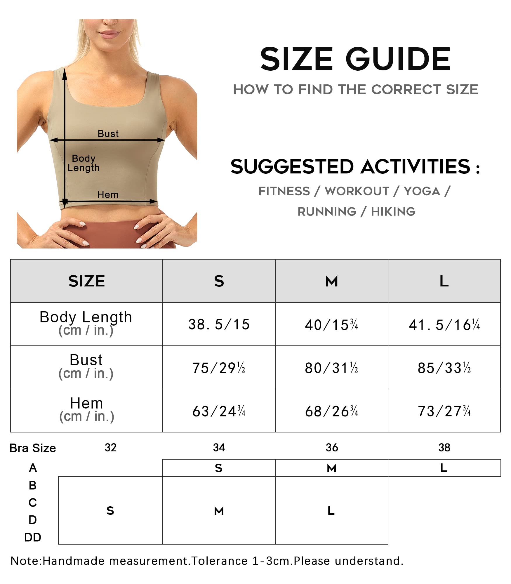 icyzone Women's Cropped Workout Tank Tops with Built in Molded Cup Bra, Square Neck Athletic Yoga Running Tops (Pink, S)
