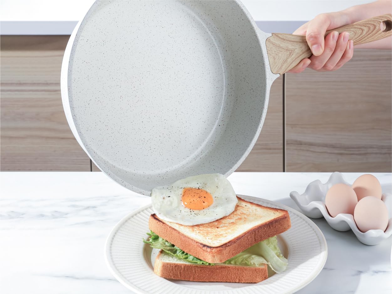 SENSARTE Frying Pan Bakelite Handle Accessories Repalcement Compatible for Sensarte White Ceramic Collection Pots and Pans
