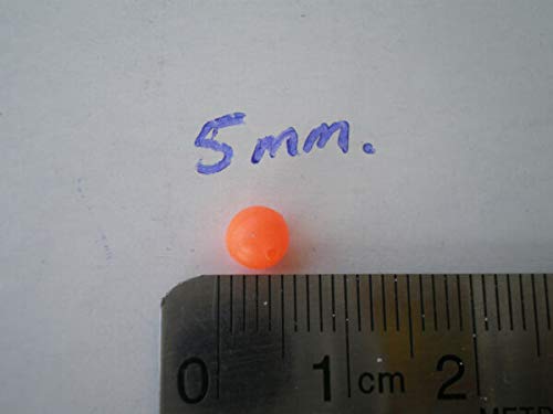 Fly Tying Materials Supplies For 200 Pcs. 5Mm. Soft Glow Plastic Lure Beads-chartreuse/Orange 100 Each .036 Hole Fishing Gear - For Saltwater & Freshwater.