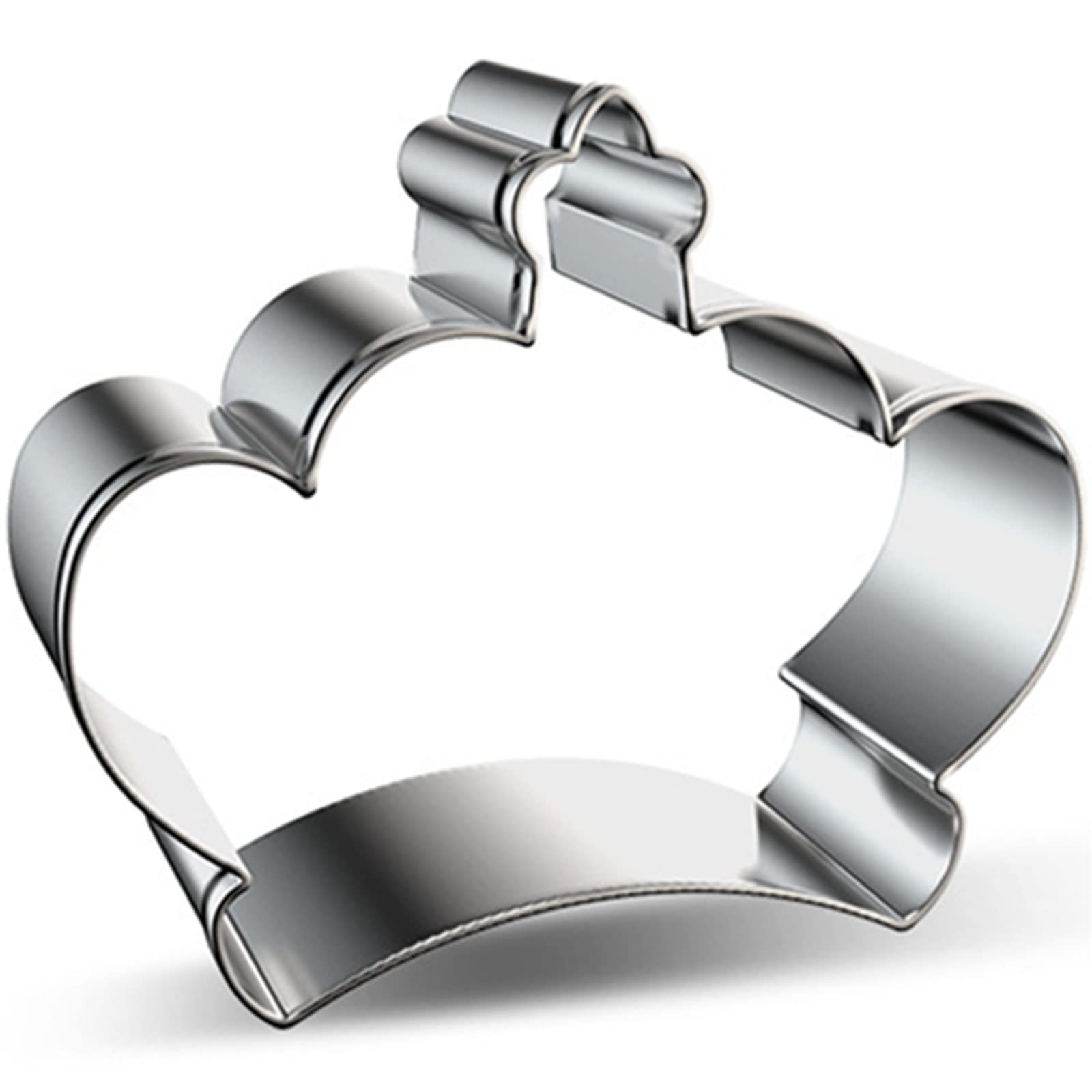 Large Size Crown Shaped Cookie Cutter, Stainless Steel Queen/King/Prince/Princess Crown Cookie Cutter, 4.6 Inches (Model 1)