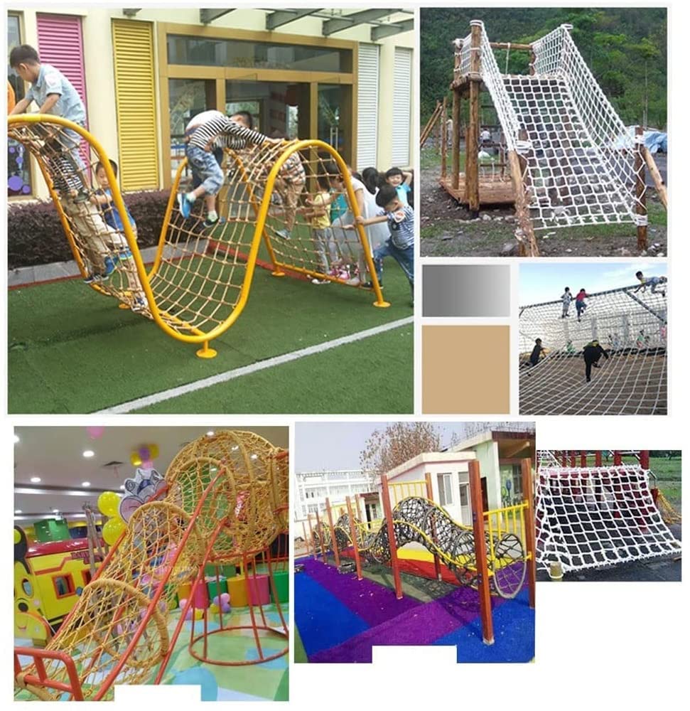 OUYOXI Climbing Net for Kids,Safety Nets Cargo Rope Ladder Truck Trailer Heavy Duty Netting Balcony Banister Stair Protection Fence Decor Mesh Nets Netting,for Container Grid Rail Playgro