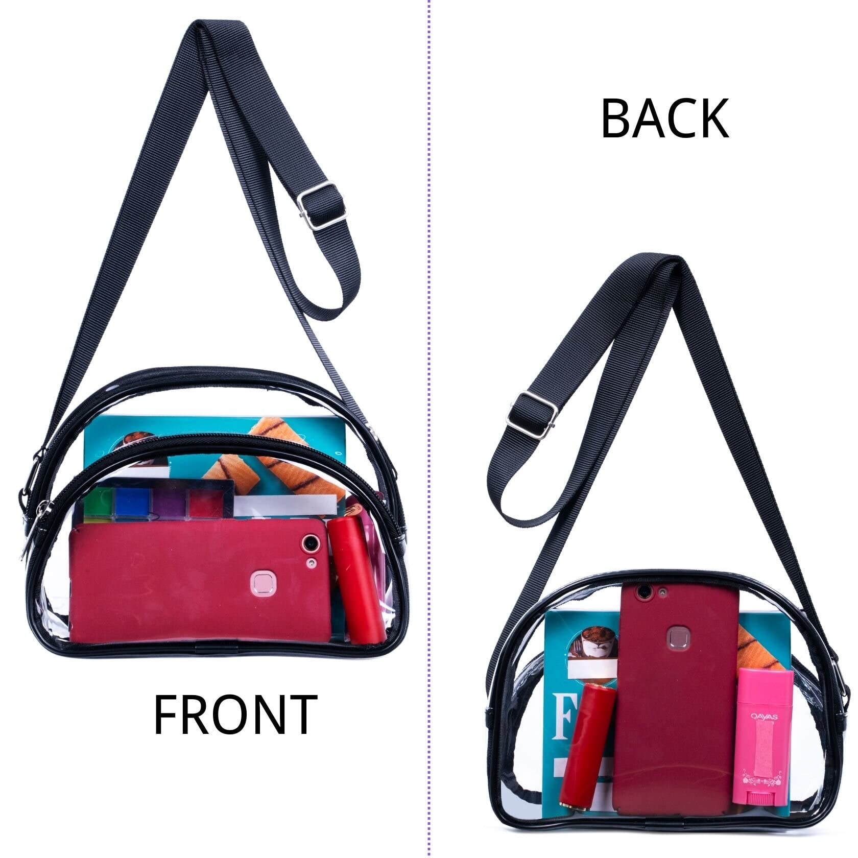 Higuyst Clear Bag Stadium Approved, Small Clear Purses for Women Stadium Concerts Festivals, Clear Stadium Bag