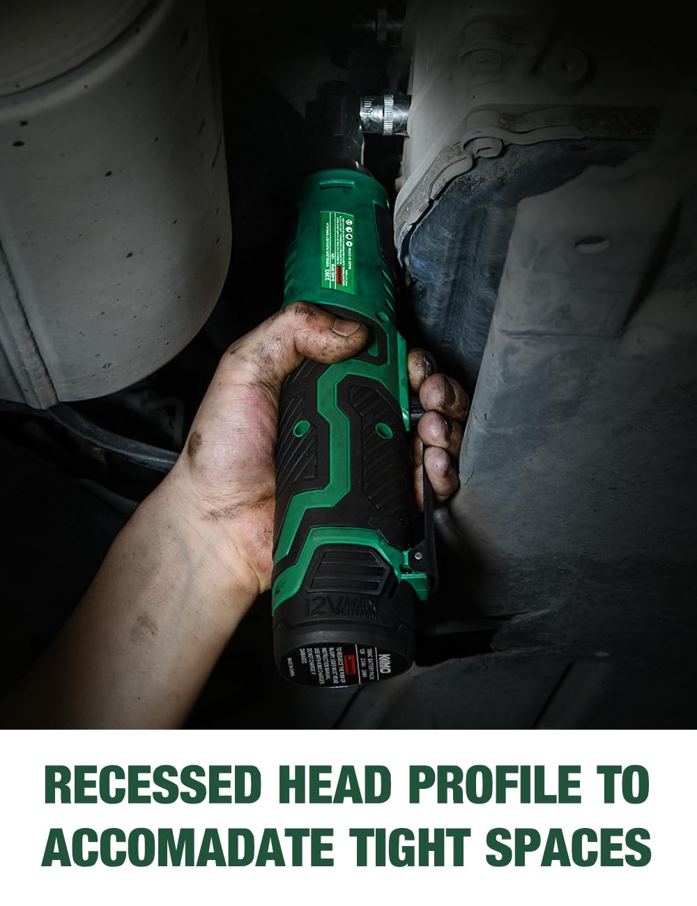 KIMO Cordless Electric Ratchet Wrench Set, 40 Ft-lbs, 400 RPM+20V Cordless Impact Wrench 1/2 inch, 2832In-Lbs & High Torque 3400 IPM