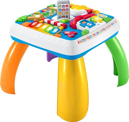Fisher-Price Baby to Toddler Toy Laugh & Learn Around the Town Learning Activity Table with Music & Lights for Infants Ages 6+ Months (Amazon Exclusive)