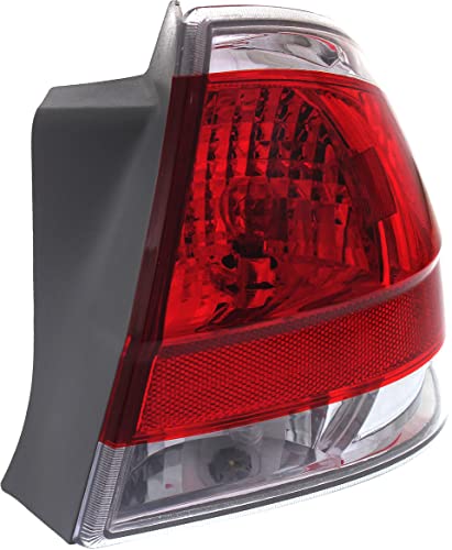 Garage-Pro Passenger Side Tail Light Compatible with 2009-2011 Ford Focus Assembly, with Chrome Insert, Sedan