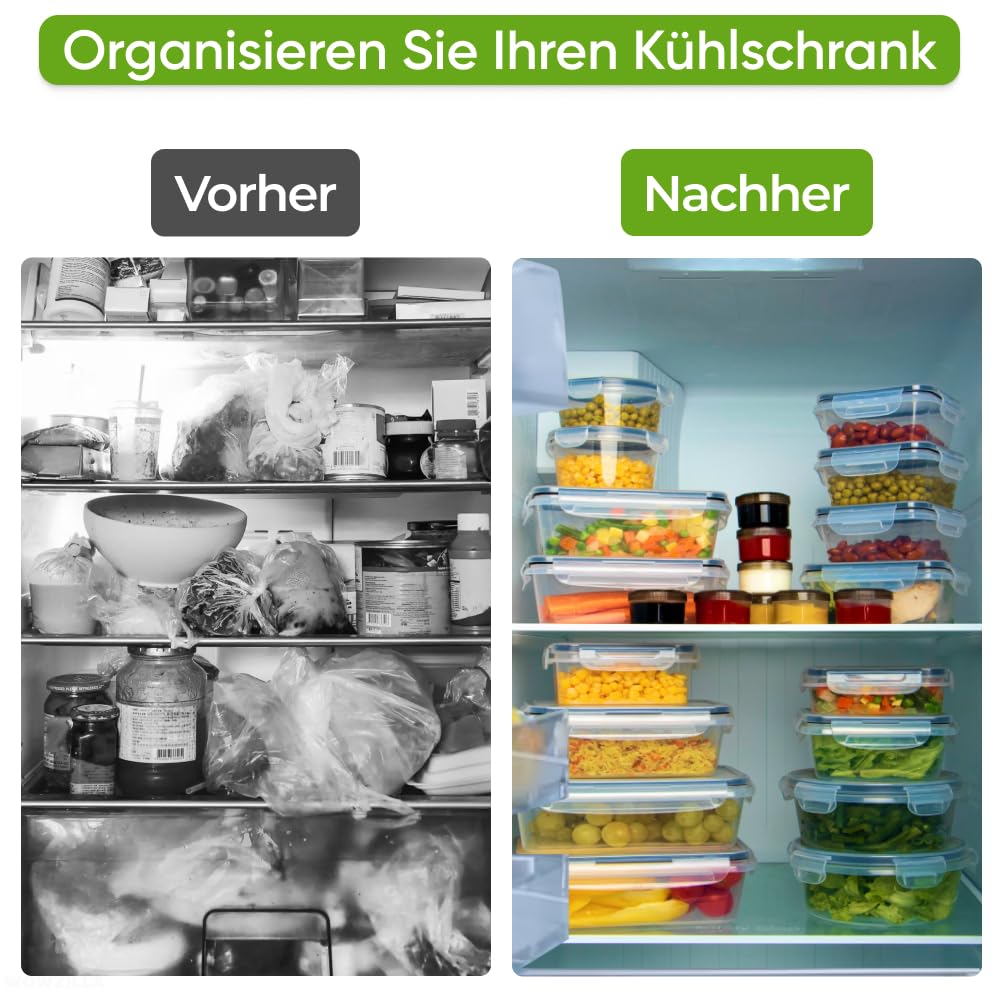 WOWZILLA 24Pcs Plastic Food Storage Containers with lids with Labels & Pen- Comes with Sauce Cups, BPA Free Food Containers, Leakproof Meal-Prep Containers for Kitchen Storage, Dishwasher Safe, Set