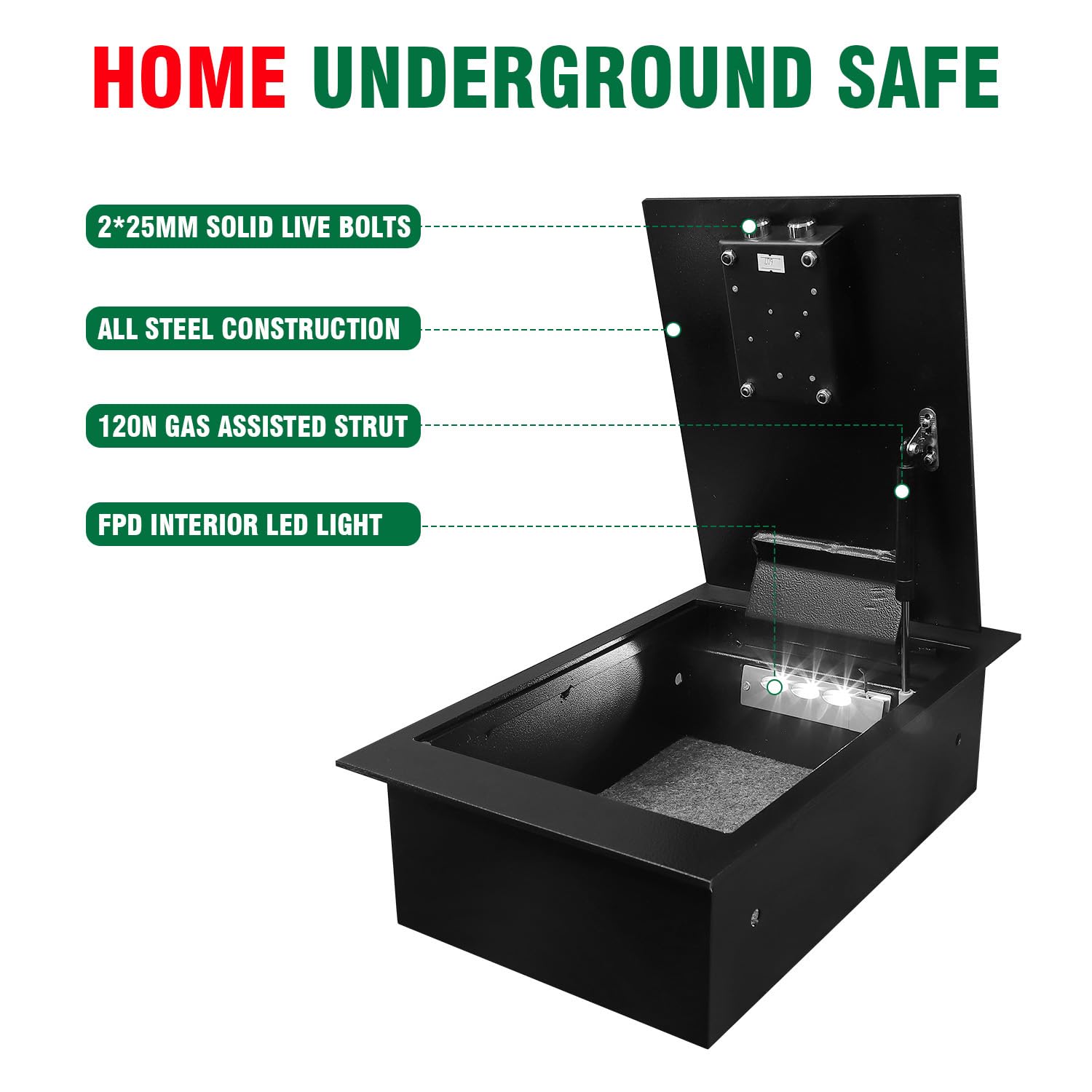 Retllas Safe Box for Home Documents Medicaments- Steel Security Medicine Cabinet Lock Box, Electronic Digital Keyboard Safety Box with Removable Shelf, Sensor Light, for Cash Jewelry Pharmacy Office