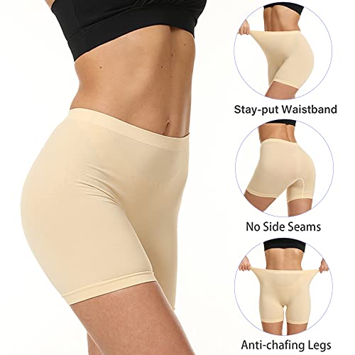 LALESTE Slip Shorts Womens Under Dress Seamless Smooth Anti Chafing Bike Shorts Boy Shorts Underwear Boxer Briefs