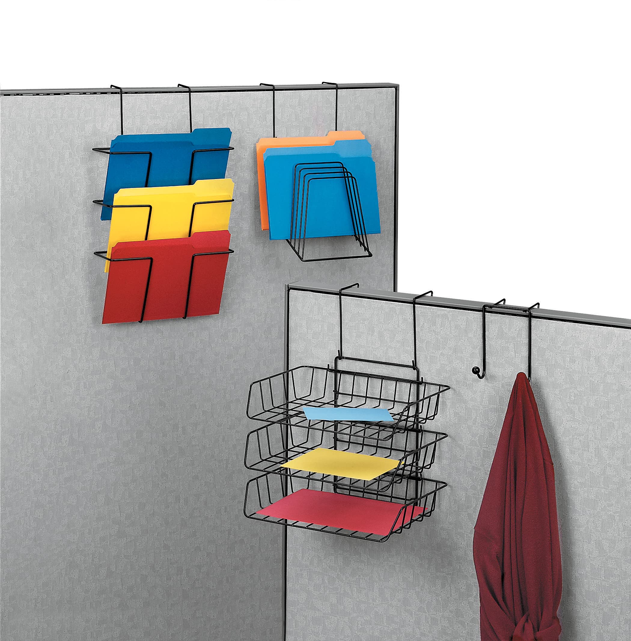 Fellowes 75310 Wire Partition Additions Triple Tray, Side-Load, Letter Size