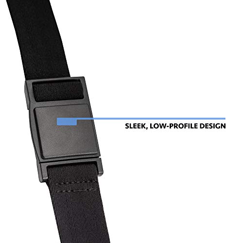 FLYT Solo Belt - Minimalist Web Nylon Belt with Quick-Release Magnetic Plastic Buckle, TSA Friendly