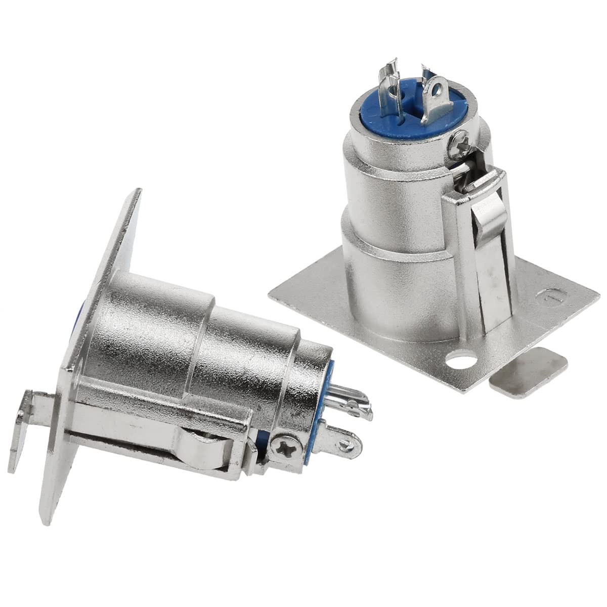 Haidong 4PCS 3-Pin Female Jack,XLR Panel mounting Connector、Male Jack -3 Pin,XLR Panel mounting Socket Microphone Adapter.R