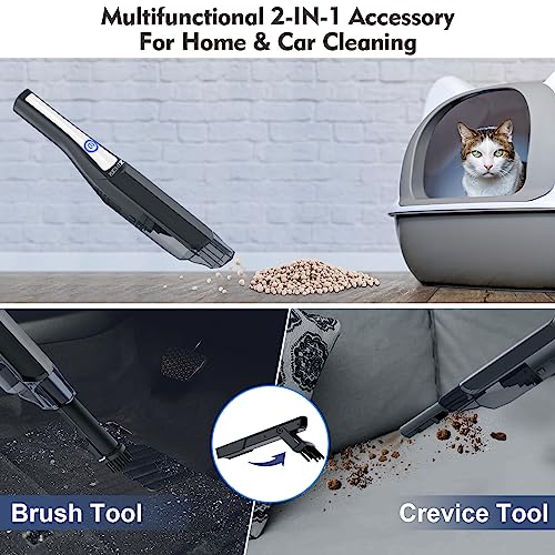 XREXS Handheld Vacuum Cordless, Car Vacuum Cleaner High Power, 12000Pa Strong Suction Rechargeable Hand Held Vacuum, Portable Lightweight Wireless Vacuum Cleaner for Home, Office, Pet Hair Cleaning