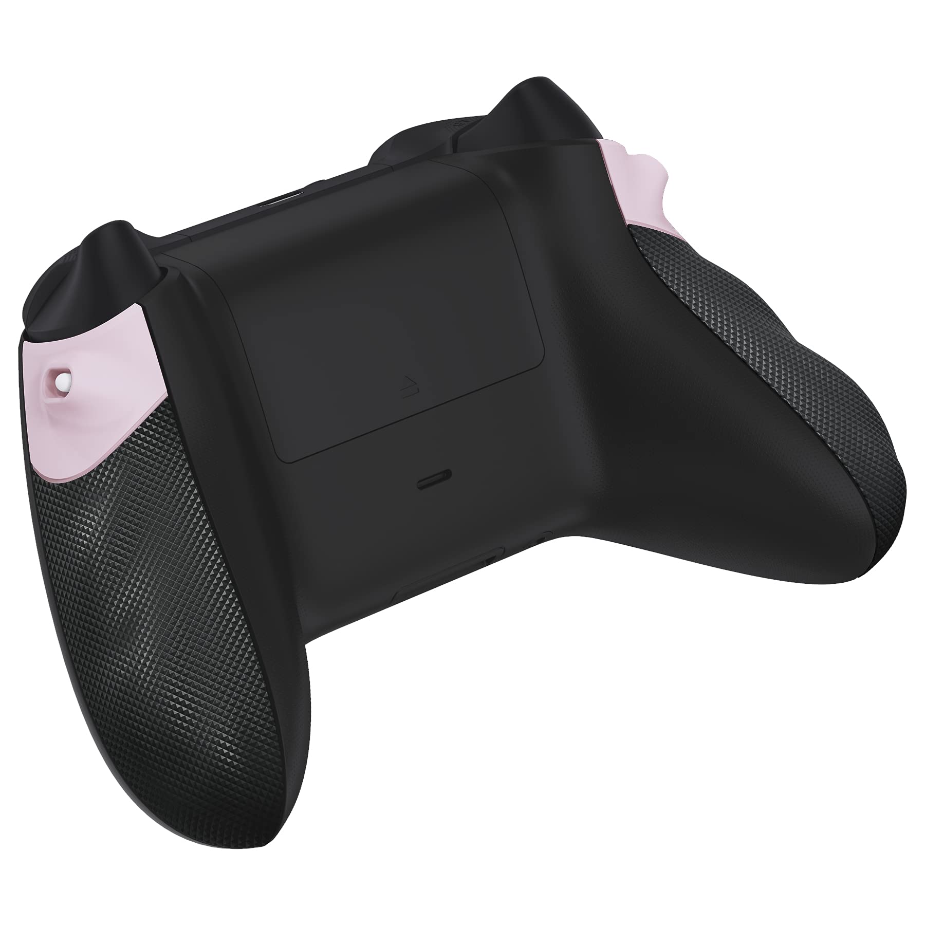 eXtremeRate Flexor Rubberized Side Rails Grips Trigger Stop Kit for Xbox Series X/S Controller, Ergonomic Trigger Stopper Handle Grips for Xbox Core Controller – Diamond Textured Cherry Blossoms Pink