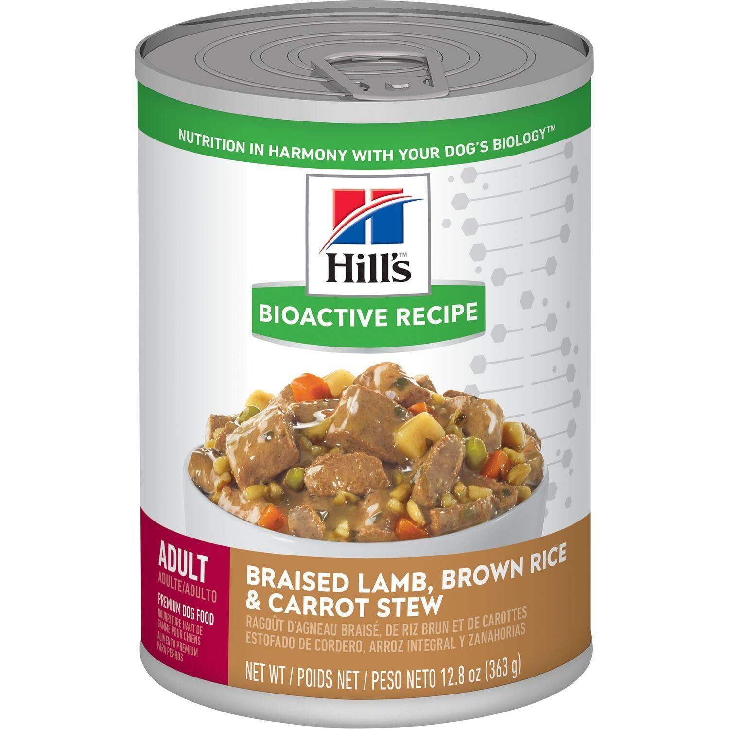 Hill's® Bioactive Recipe™ Adult Braised Lamb, Brown Rice & Carrot Stew dog food