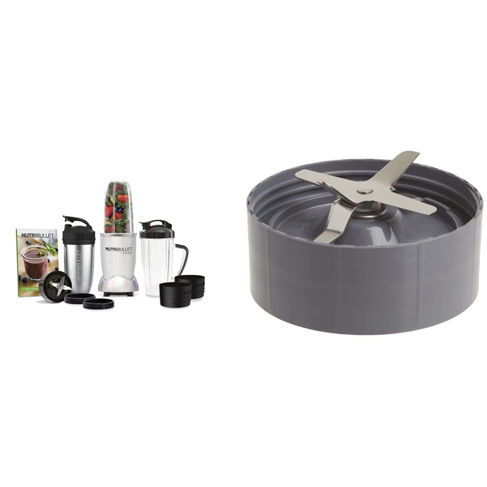 NutriBullet 1000 Watt PRIME Edition, 12-Piece High-Speed Blender/Mixer System, Includes Stainless Steel Insulated Cup, and Recipe Book & Extractor Blade .60 Lbs, Grey