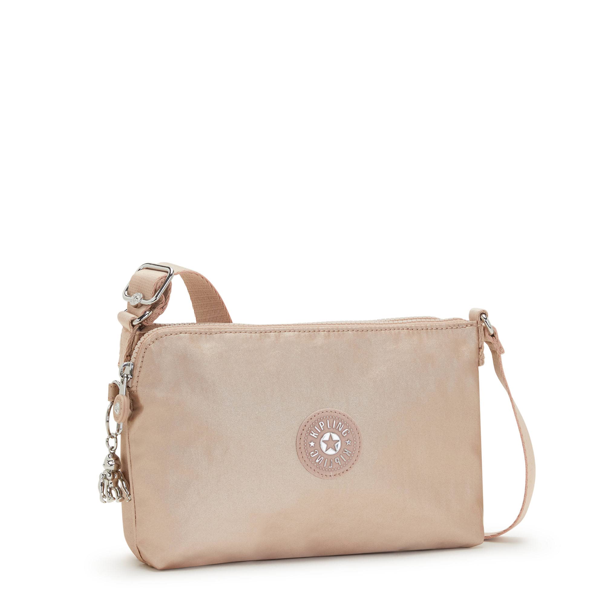 Kipling Boyd Metallic Crossbody Bag Gold Charm Met