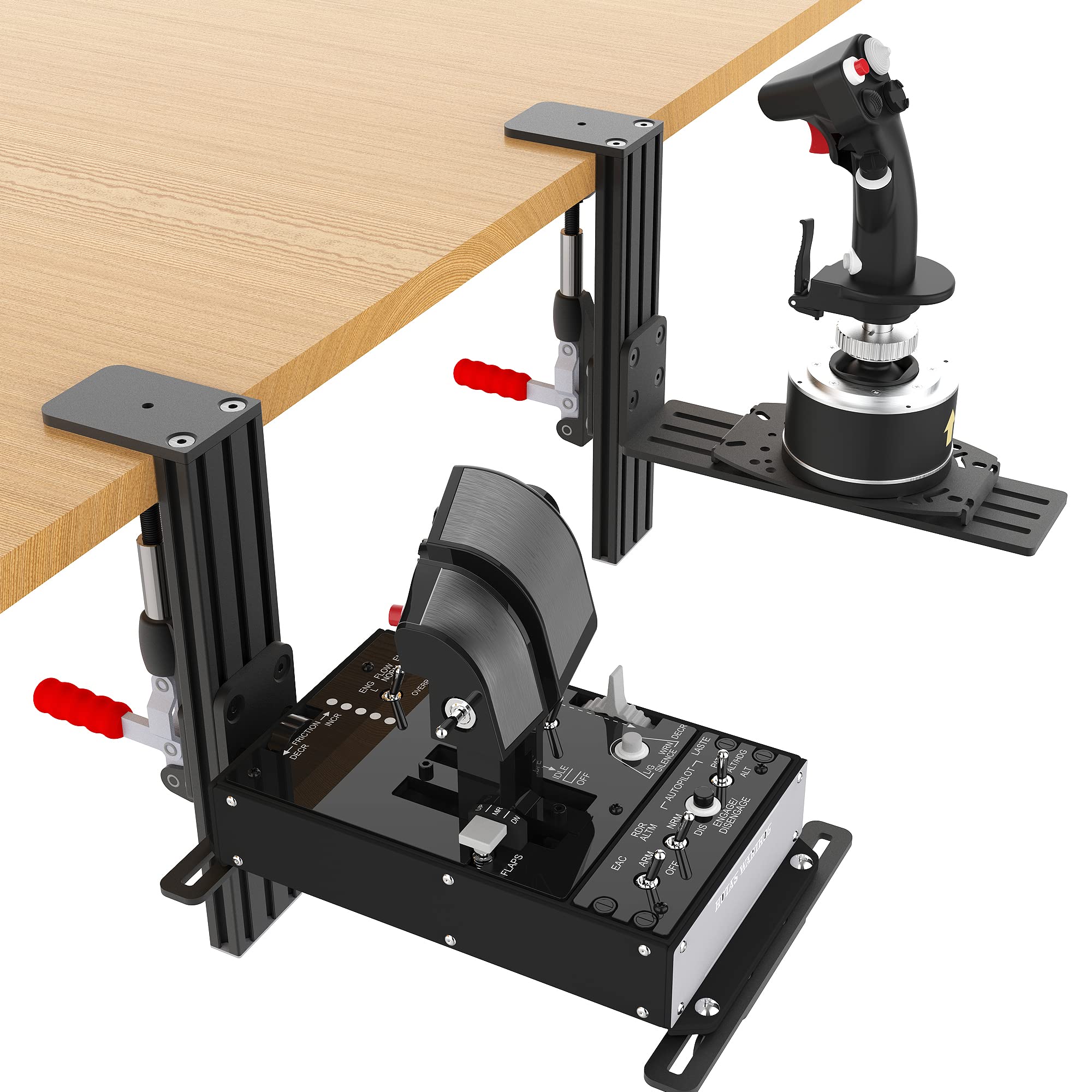 Hikig Portable Electronic Device Mount for Thrustmaster, Logitech, WinWing Flight Sim Joysticks (2 Pack)